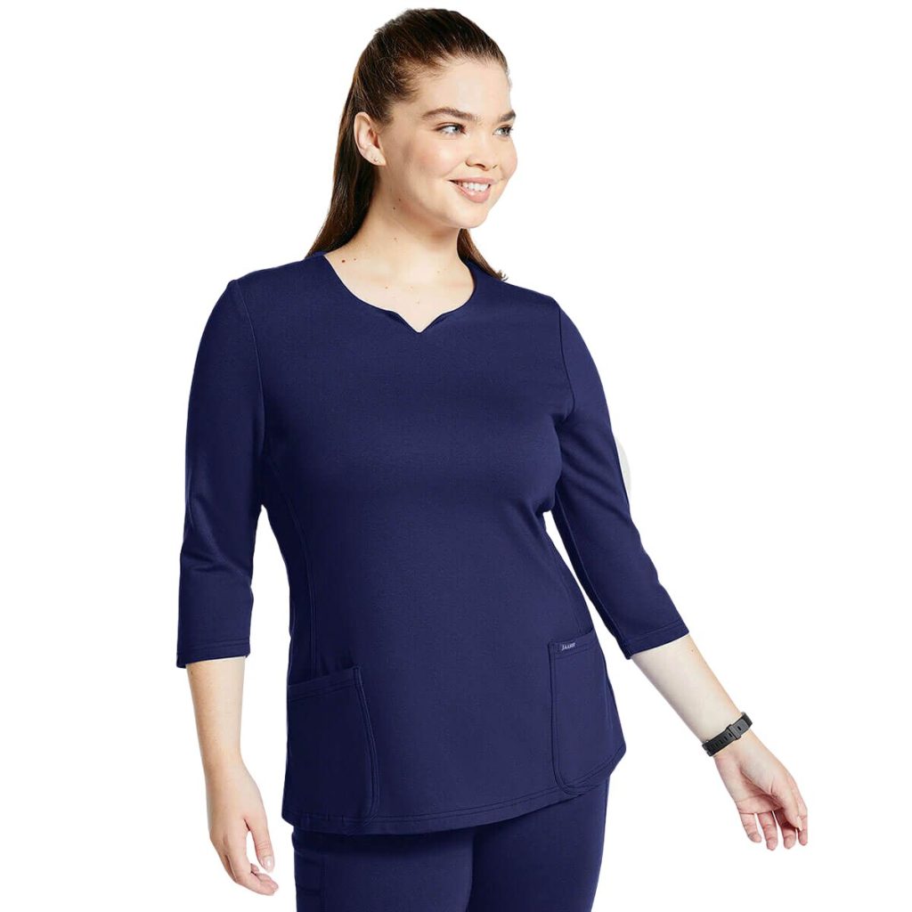 3 4 Sleeve Scrub Tops | Beautician Tunic Tops | Jaanuu | Kara UK
