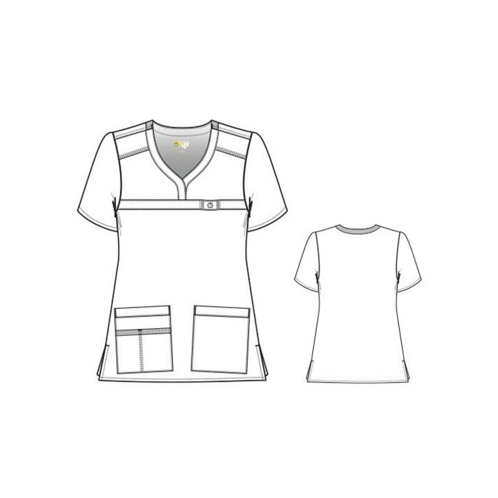 Womens Curved Notch Scrub Top | Womens Medical Scrubs | Kara